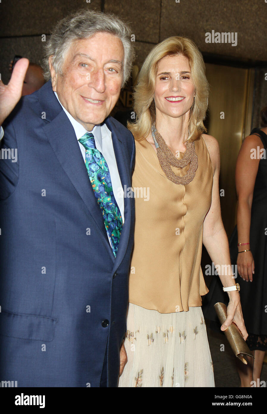 New York, USA. 3rd August, 2016. Tony Bennett, Susan Crow at Tony ...