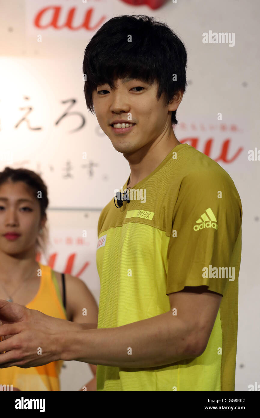 Tokyo, Japan. 9th Aug, 2016. Japan's top sport-climbing athlete Kokoro ...