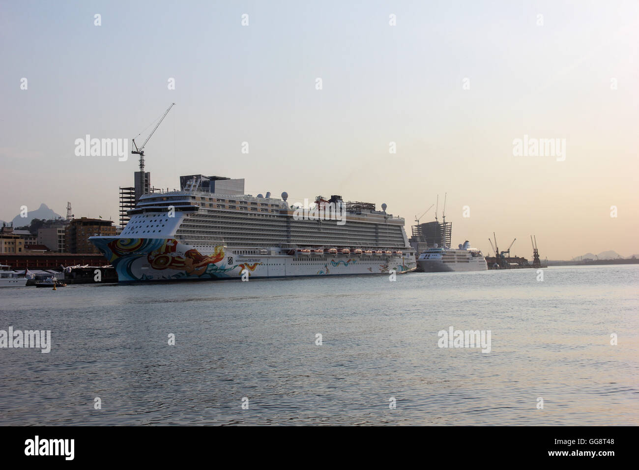 Rio de Janeiro, Brazil, 9 August 2016: Ship Norwegian Getaway is ...
