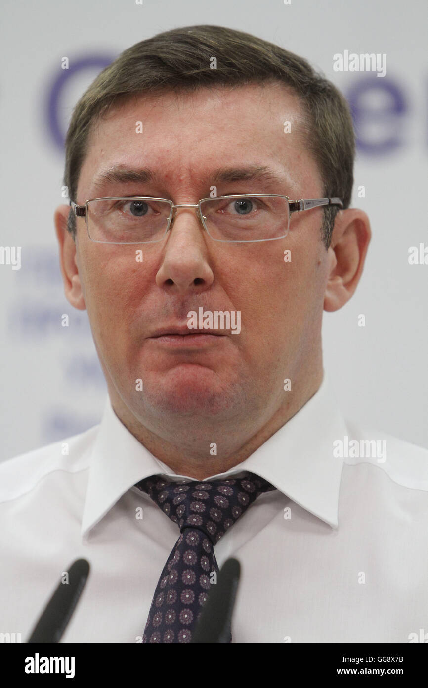 Kyiv, Ukraine. 10th Aug, 2016. Prosecutor General of Ukraine YURIY ...
