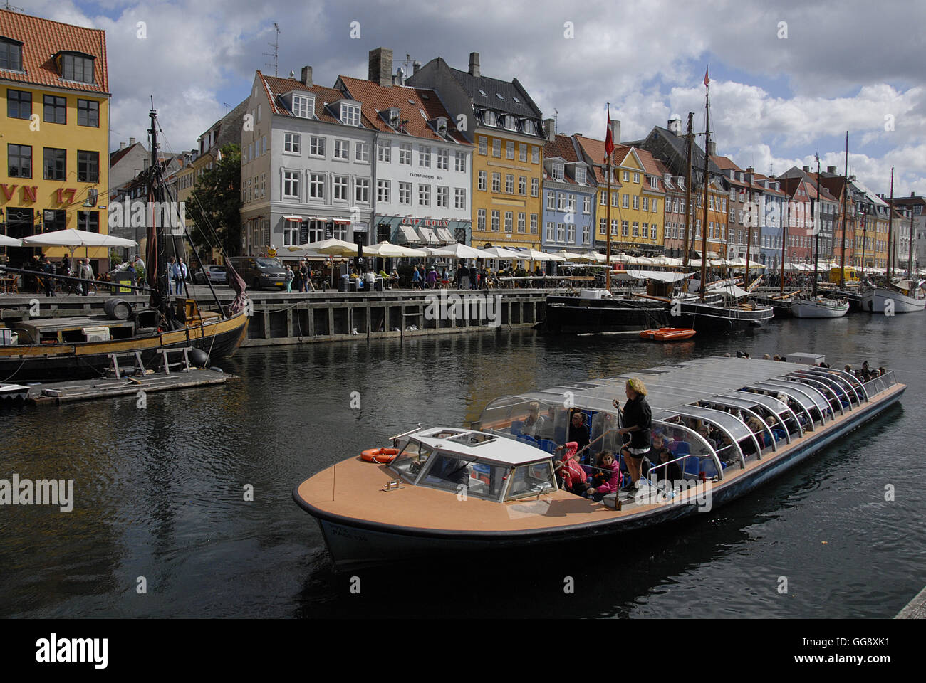 Copenhagen, Denmark. 10th Aug, 2016. Nyhavn canal is tourists hub to ...