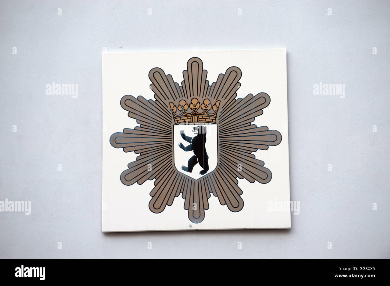 Berlin, Germany. 30th Apr, 2015. The emblem of the Berlin Police ...