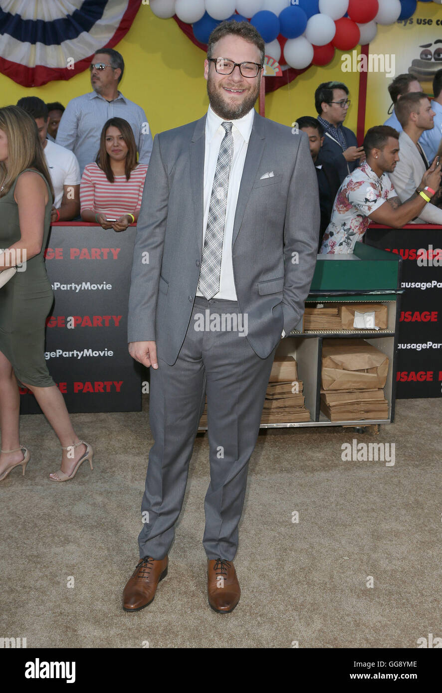 Westwood, CA, USA. 9th Aug, 2016. Seth Rogen. ''Sausage Party'' Los ...