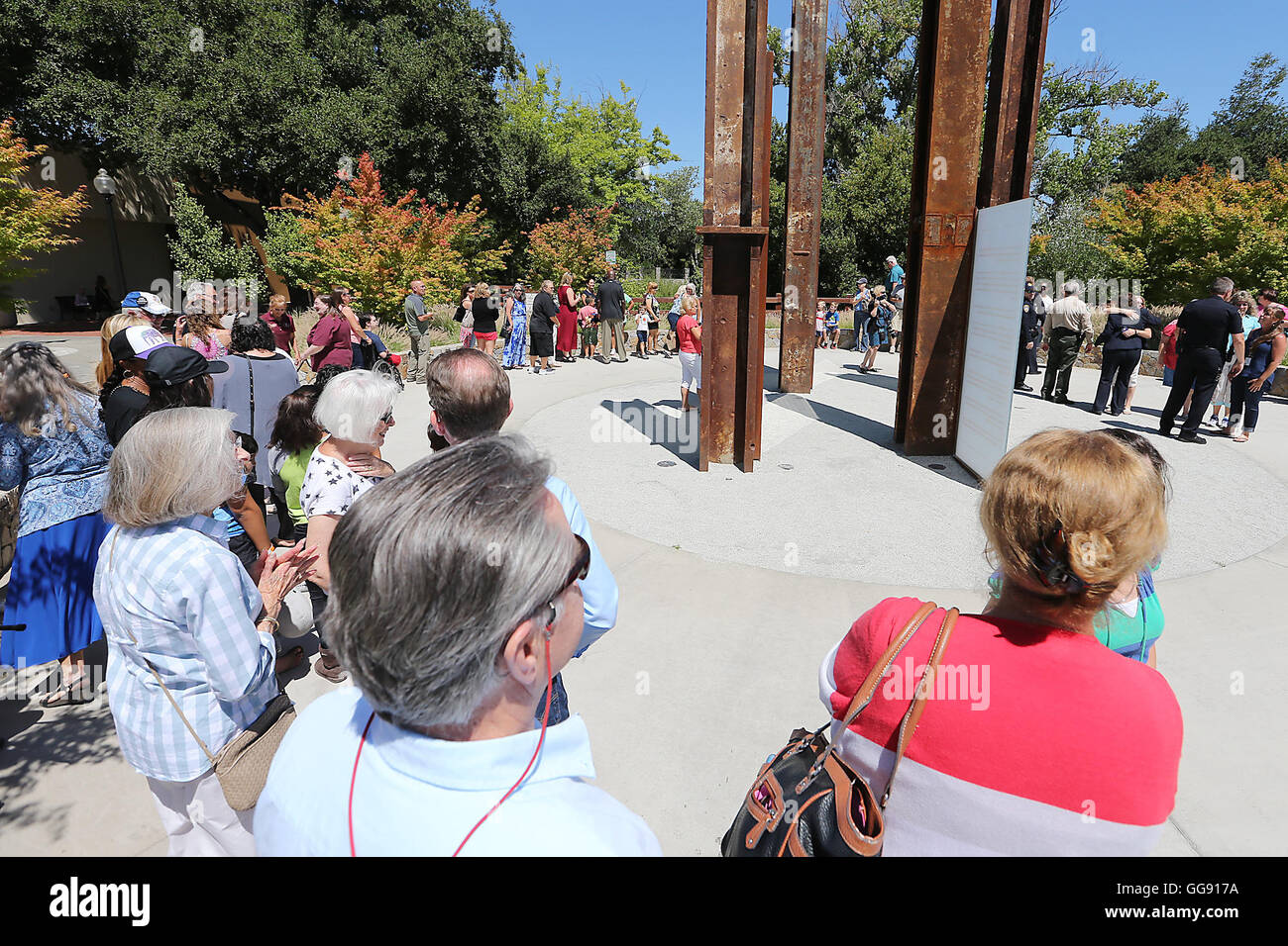 Napa, CA, USA. 13th July, 2016. A Hug-a-Cop event was held at the 9/11 ...