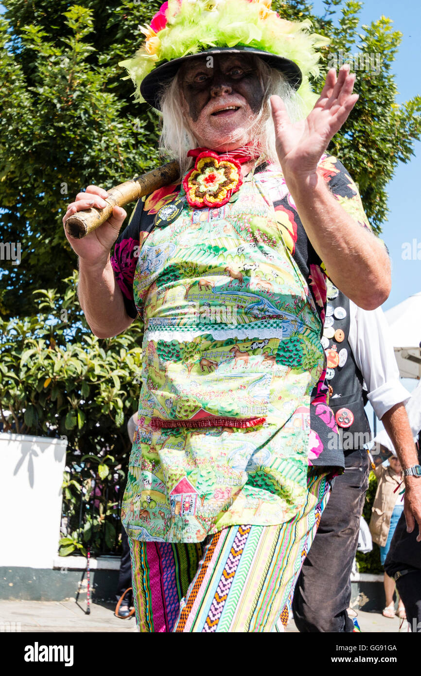 Traditional folk dancers, Morris man from Dead Horse morris side, in ...