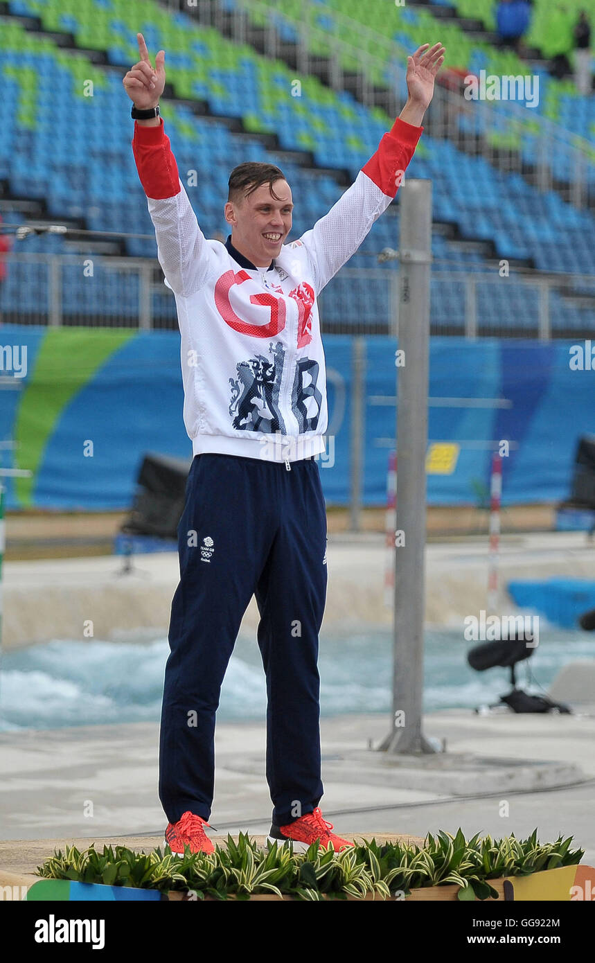 Rio de Janeiro, Brazil. 10th Aug, 2016. Joseph Clarke (GBR) celebrates ...