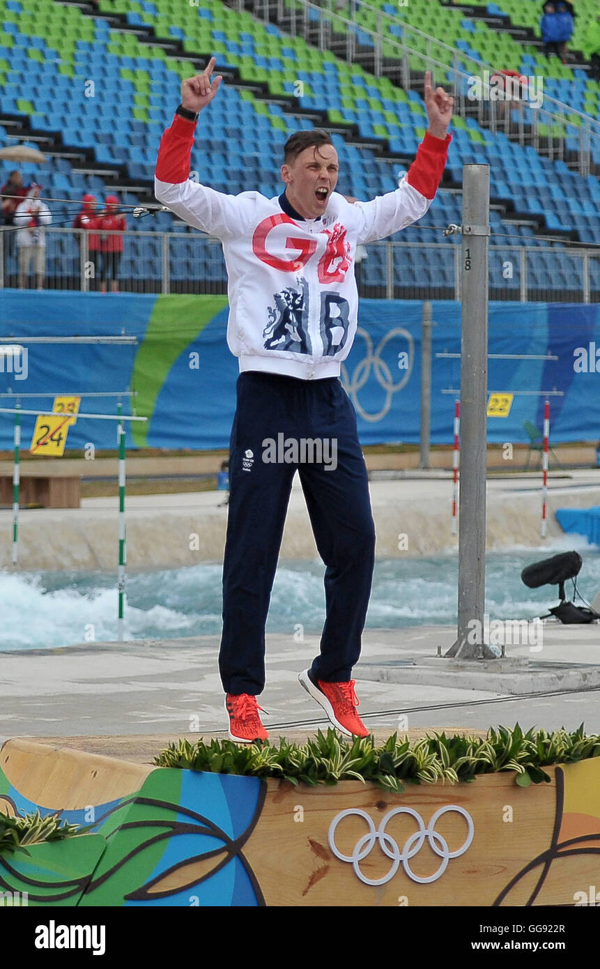 Rio de Janeiro, Brazil. 10th Aug, 2016. Joseph Clarke (GBR) celebrates ...