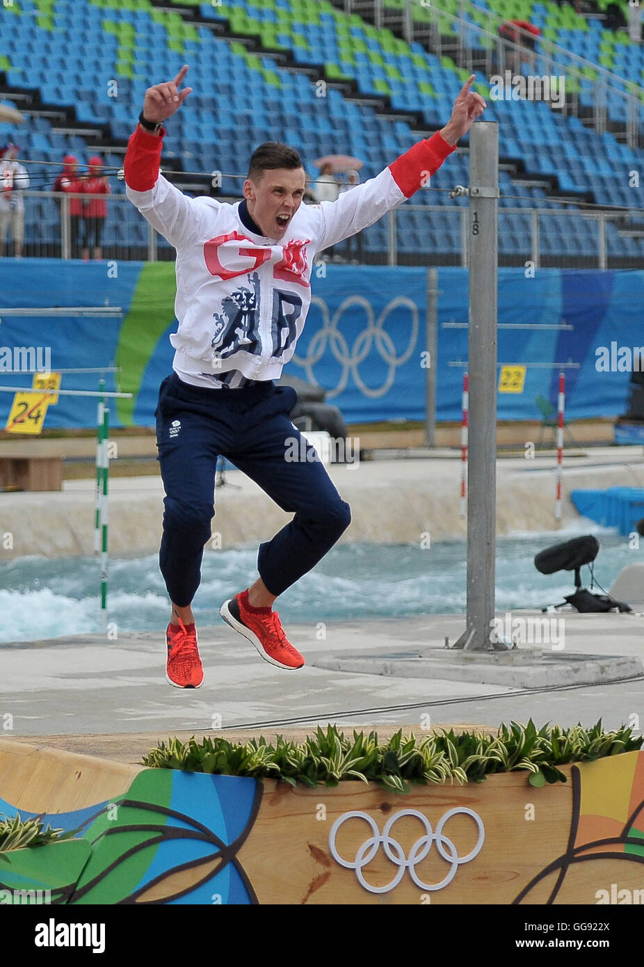 Rio de Janeiro, Brazil. 10th Aug, 2016. Joseph Clarke (GBR) celebrates ...