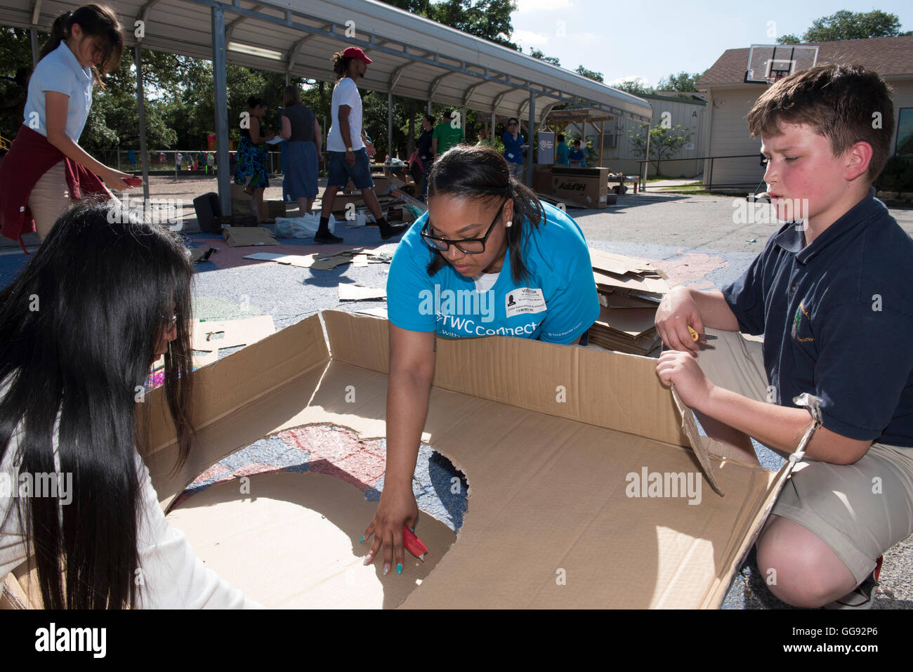 Middle school students design and build a science display out of ...