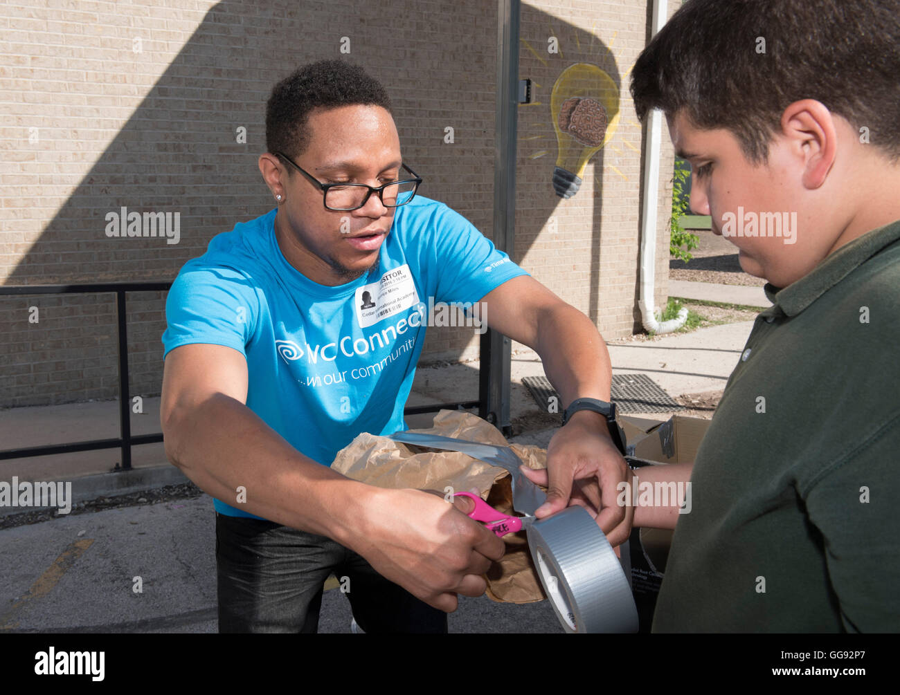Middle school students design and build a science display out of ...