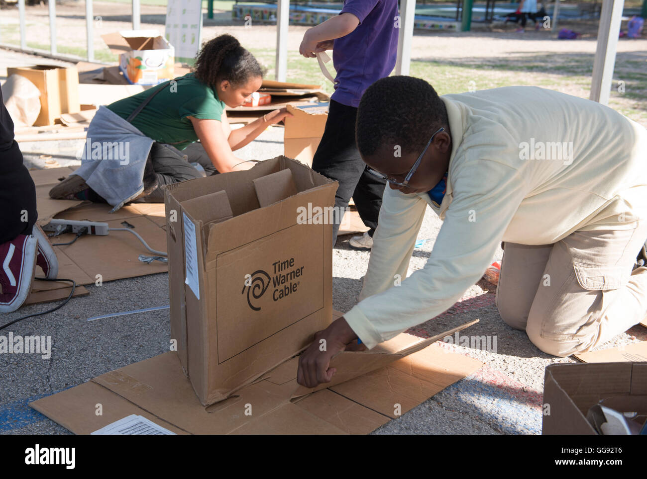 Middle school students design and build a science display out of ...