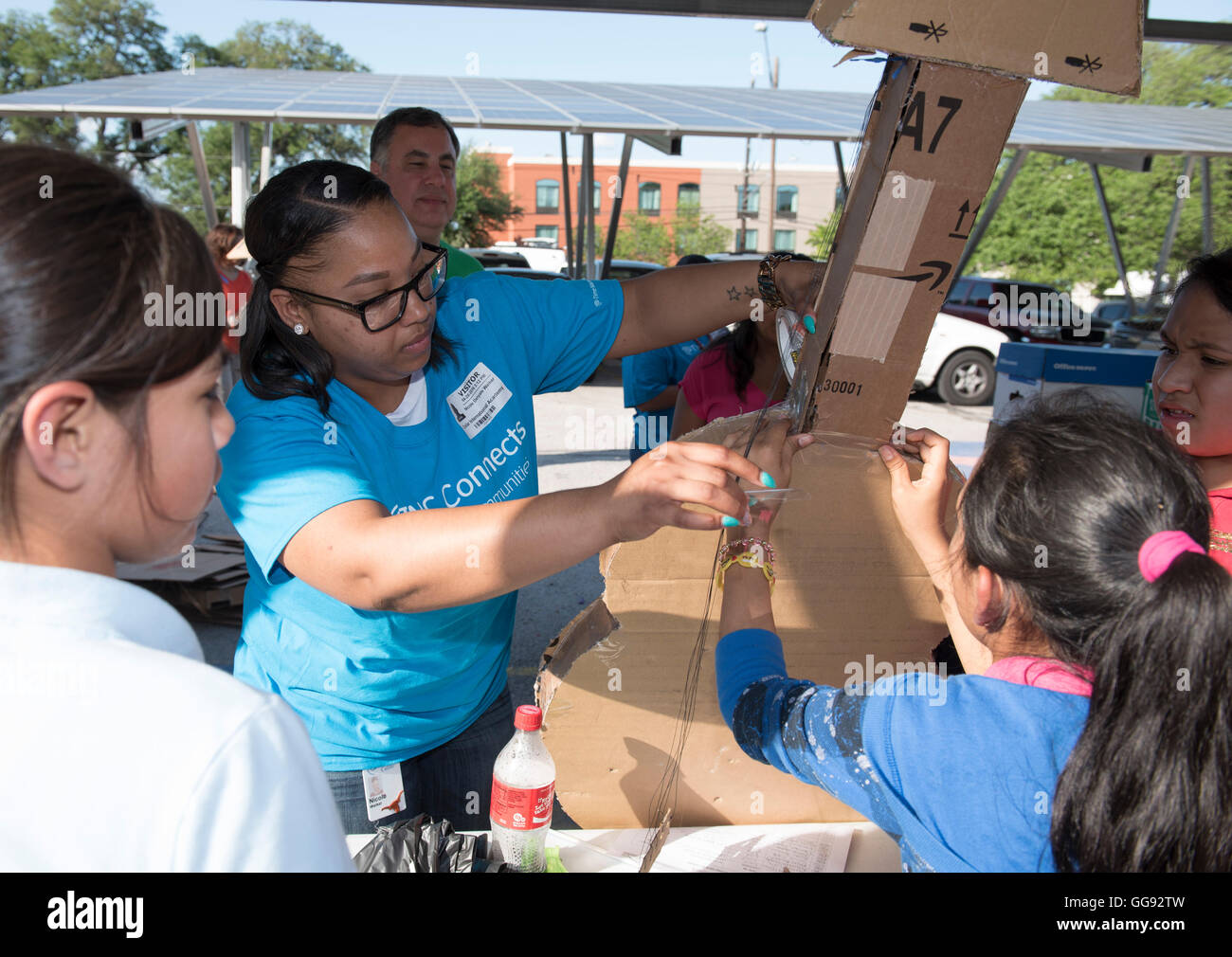 Middle school students design and build a science display out of ...