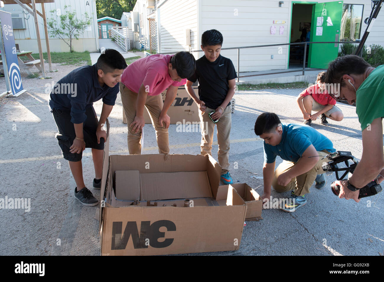 Middle school students design and build a science display out of ...