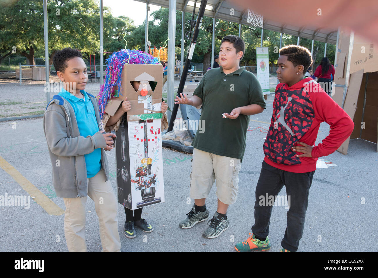 Middle school students design and build a science display out of ...