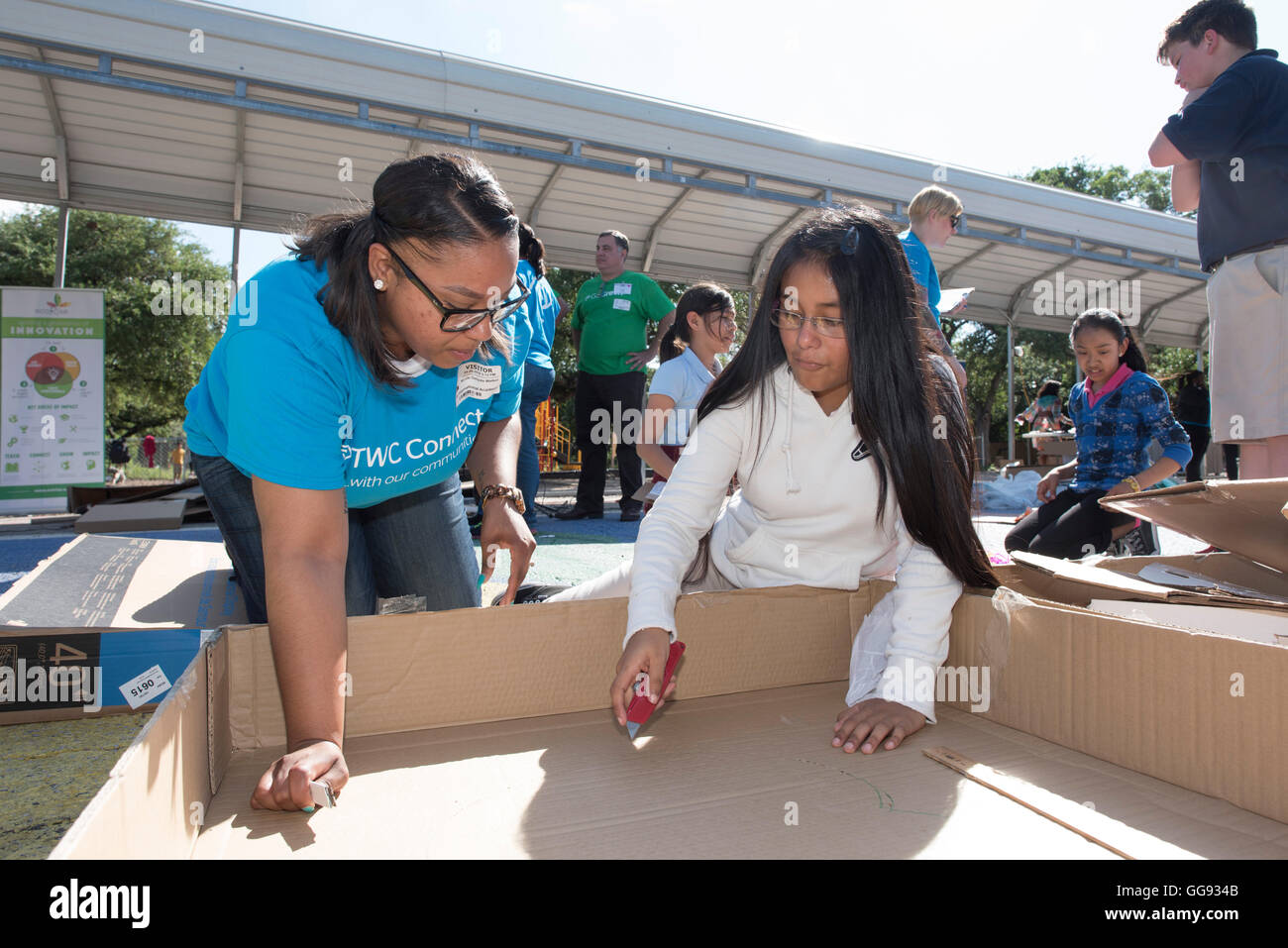 Middle school students design and build a science display out of ...