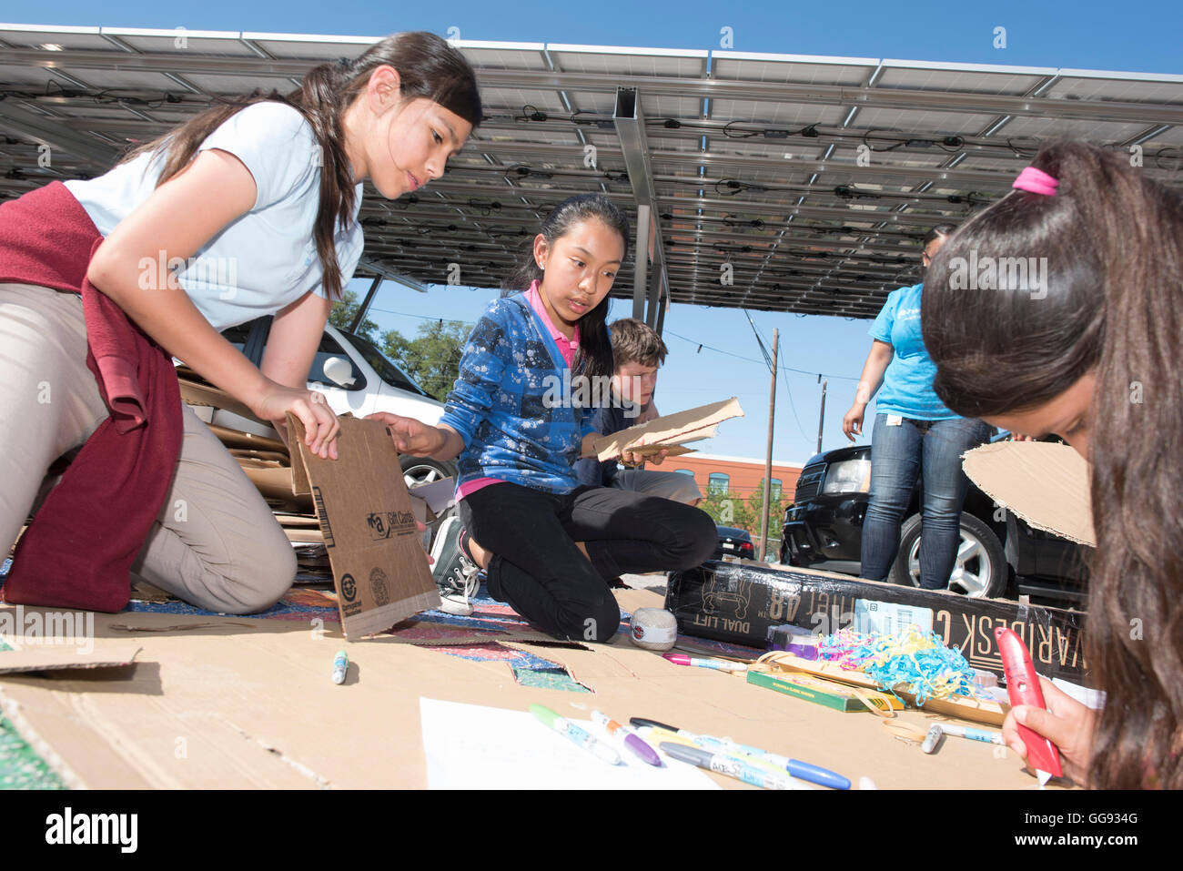 Middle school students design and build a science display out of ...
