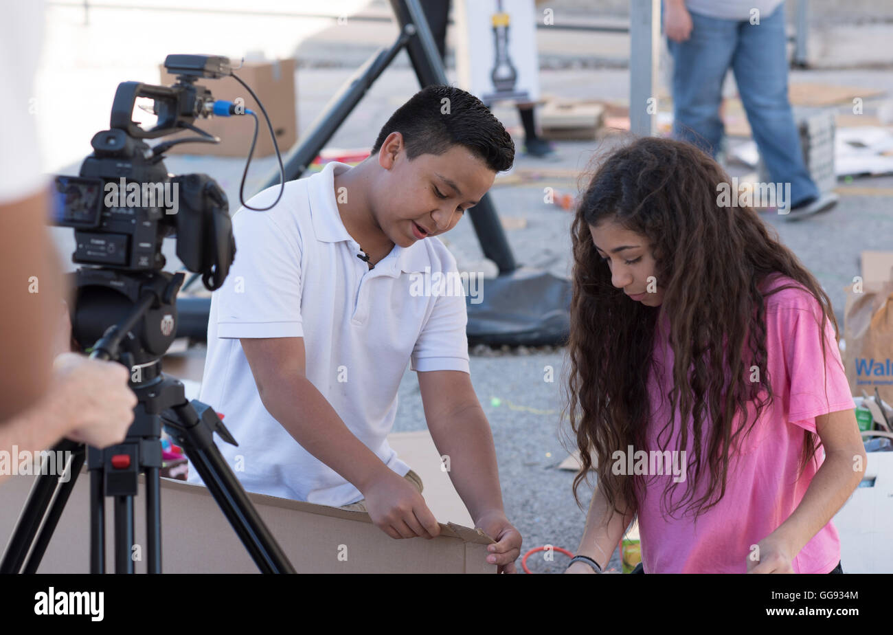 Middle school students design and build a science display out of ...