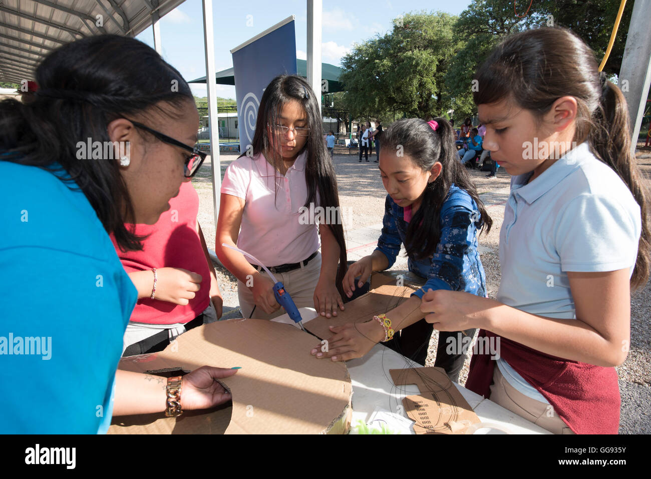 Middle school students design and build a science display out of ...