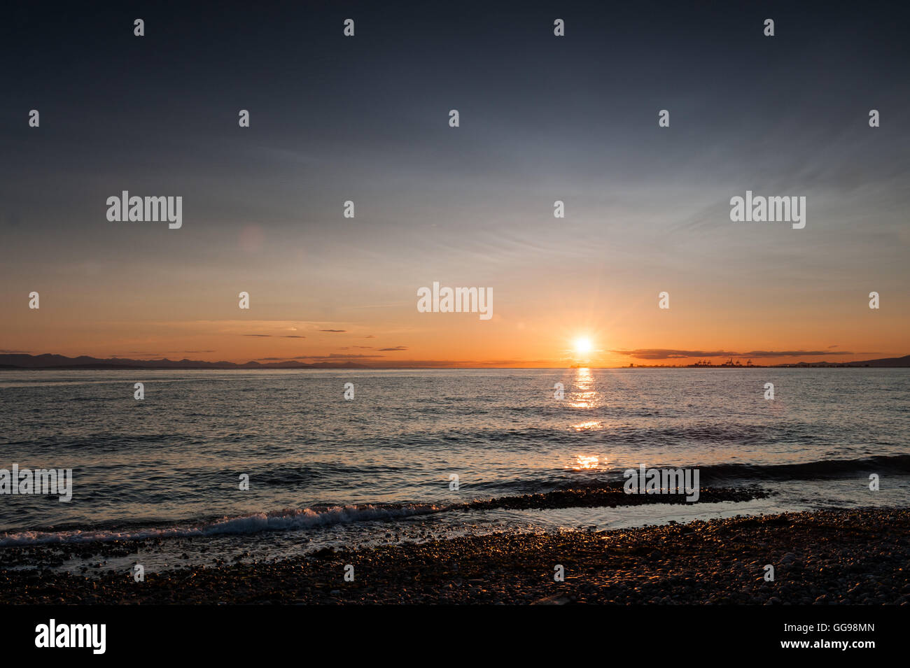 sunset at Point Roberts beach , Washington State, USA Stock Photo - Alamy