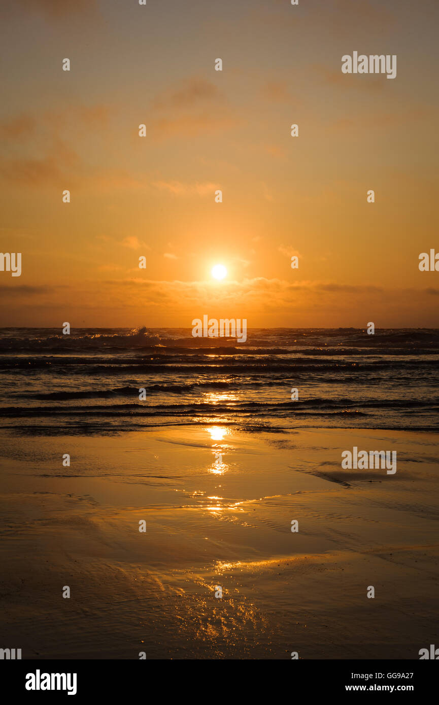 Cape Lookout red sunset,Oregon, USA Stock Photo - Alamy