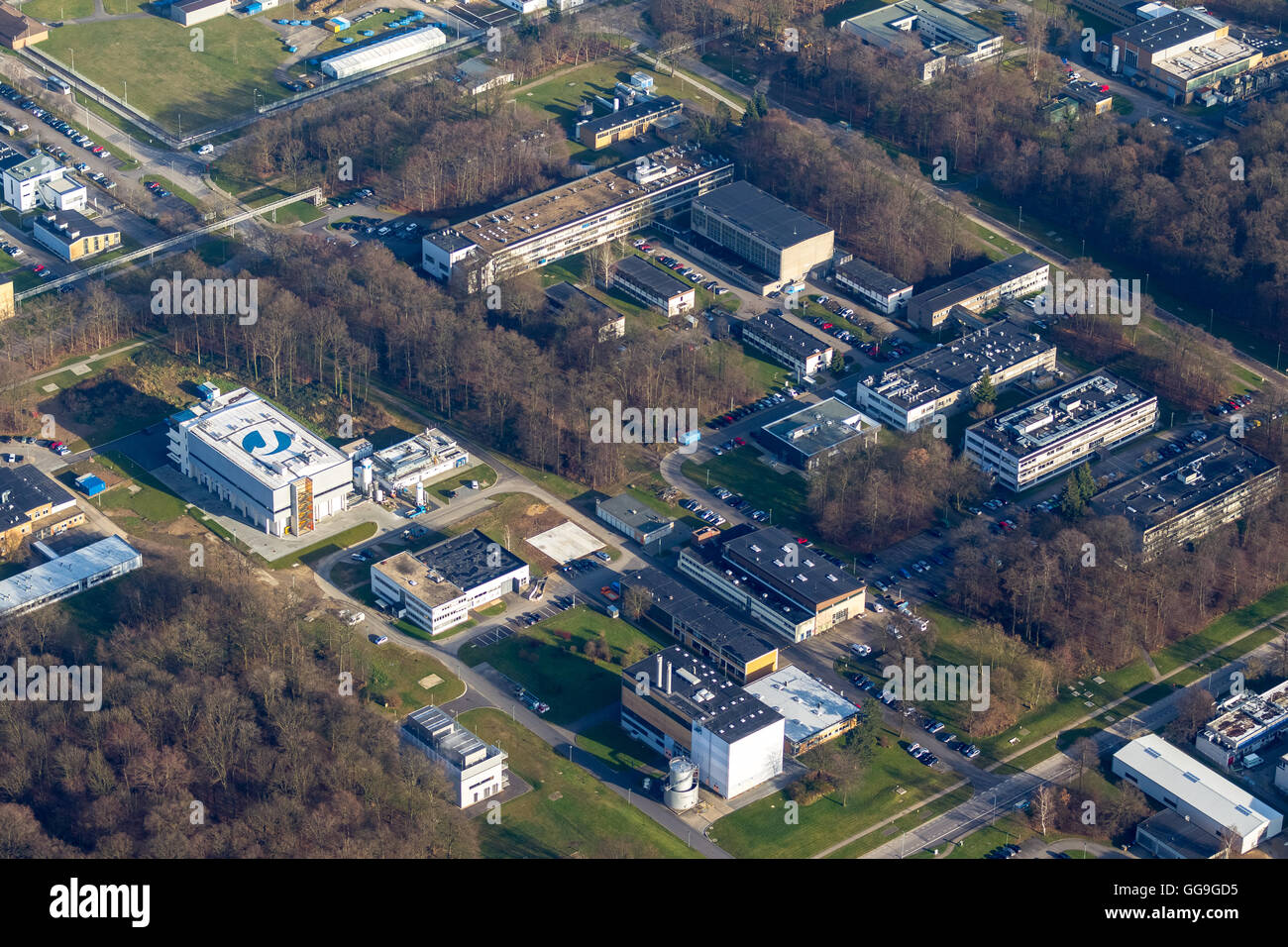 Aerial view, Nuclear Research Centre Jülich, Jülich, Jülich-Zülpicher ...