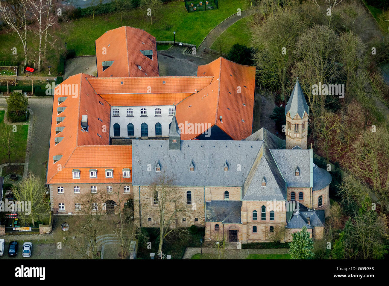 Aerial 800 year kloster saarn including monastery hi-res stock ...