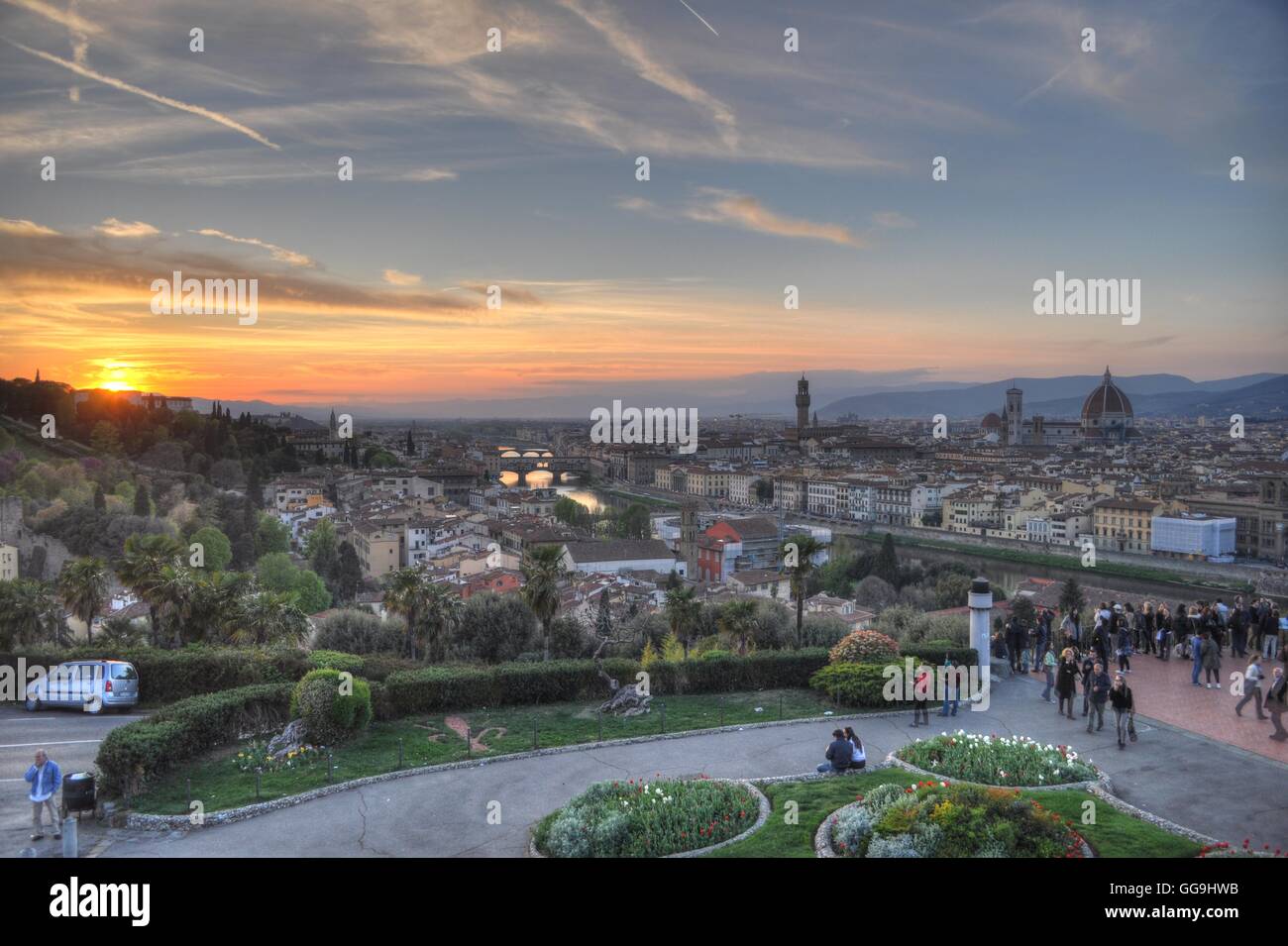 Sunset over Florence Stock Photo - Alamy