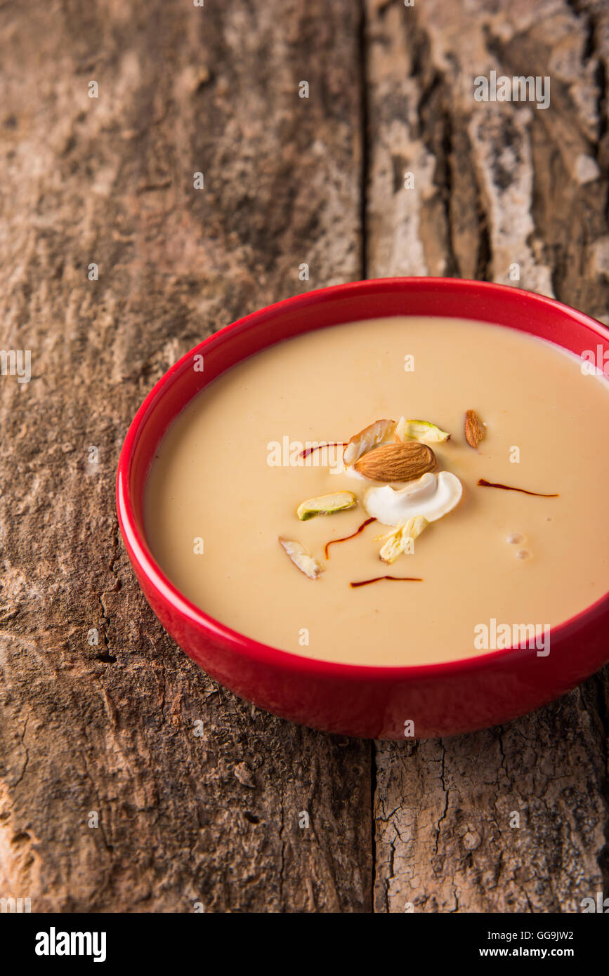 Delicious Indian sweet Rabdi with dry fruits toppings Stock Photo - Alamy