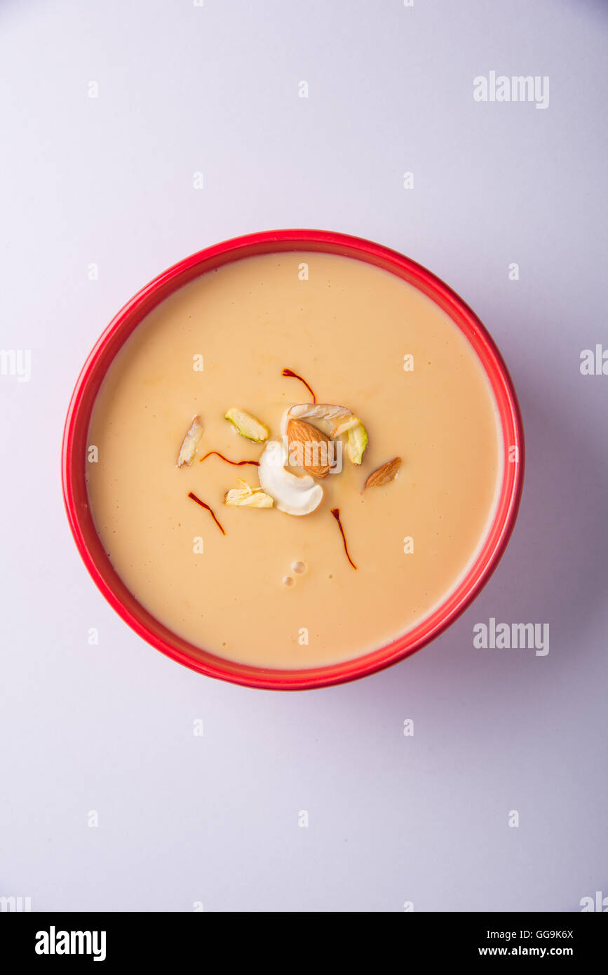 Delicious Indian sweet Rabdi with dry fruits toppings Stock Photo - Alamy