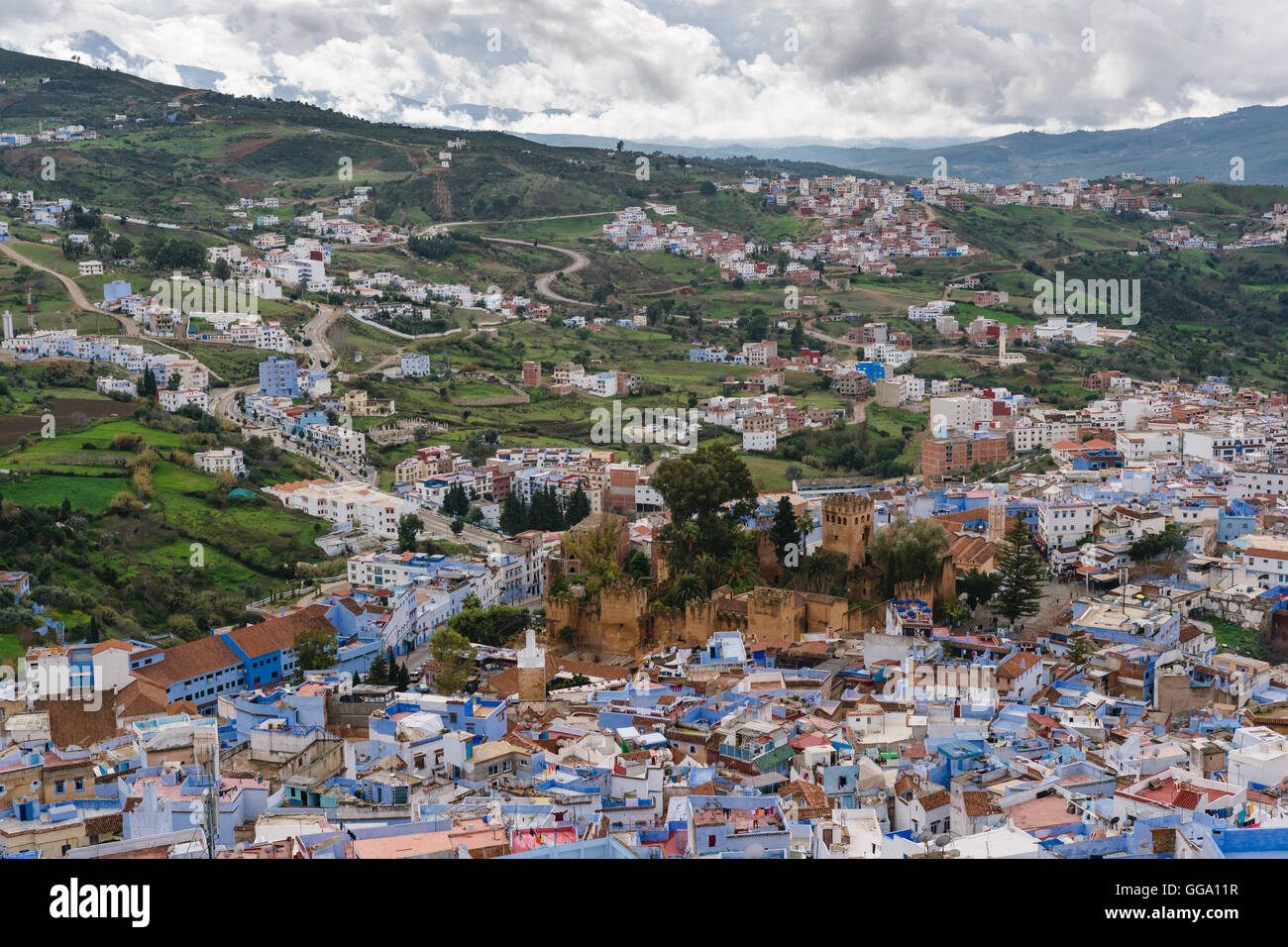 Chefchaouen view blue hi-res stock photography and images - Alamy