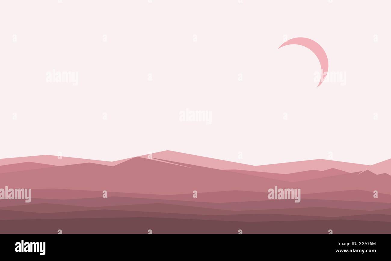 Silhouette of hills scenery Stock Vector Image & Art - Alamy