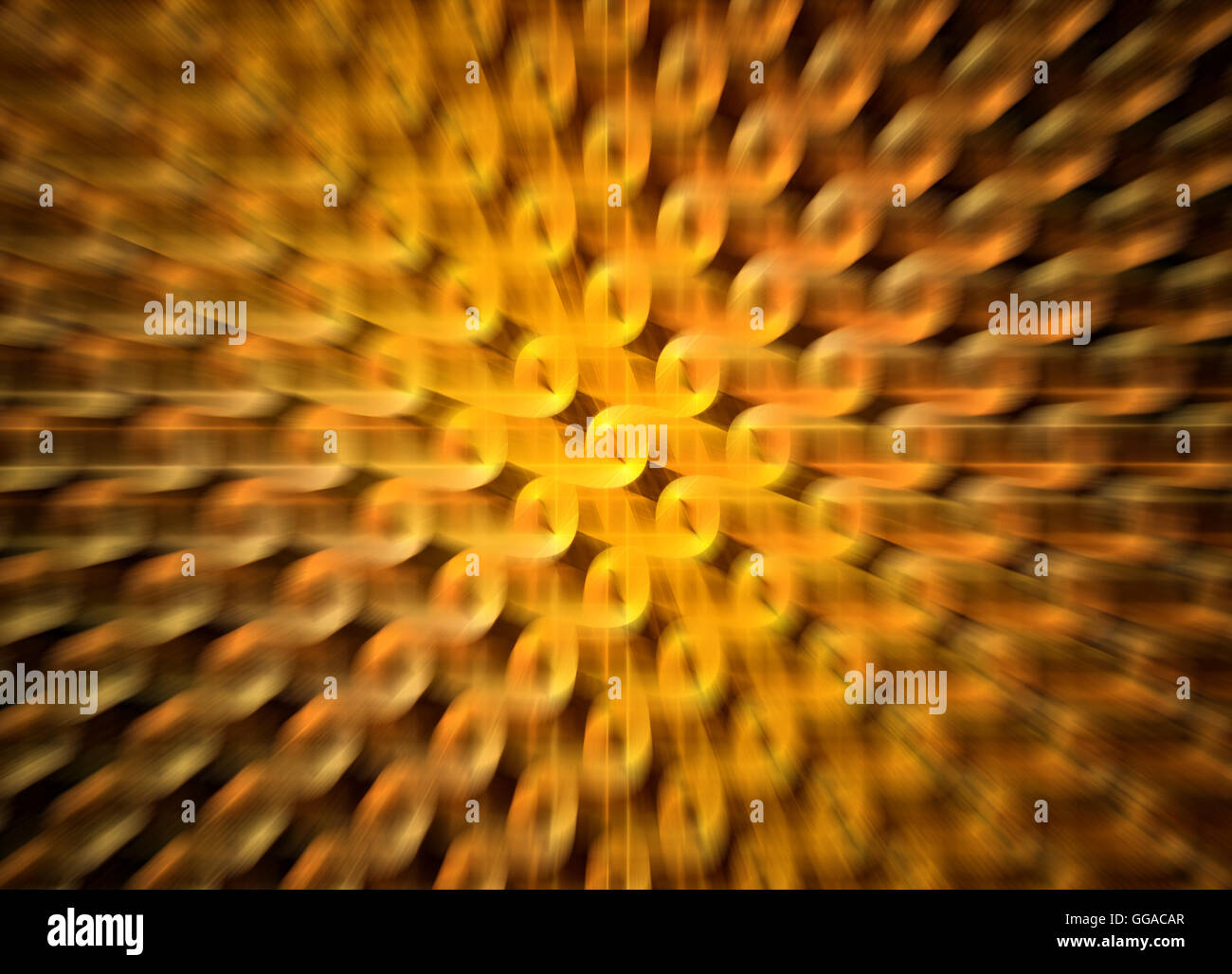 Orange zoomed pattern fractal, computer generated abstract background ...