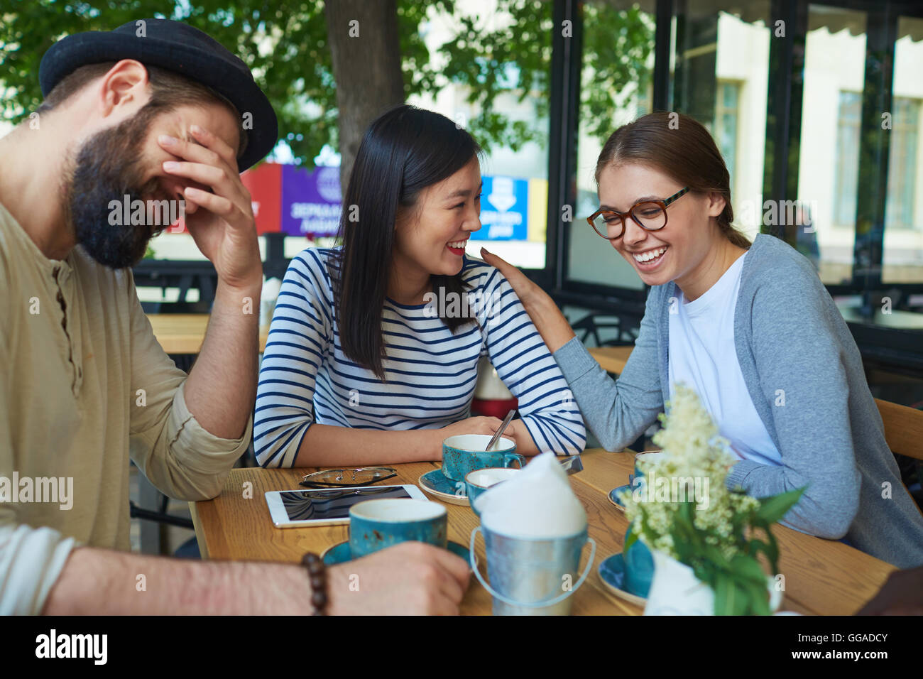 People at cafe Stock Photo - Alamy