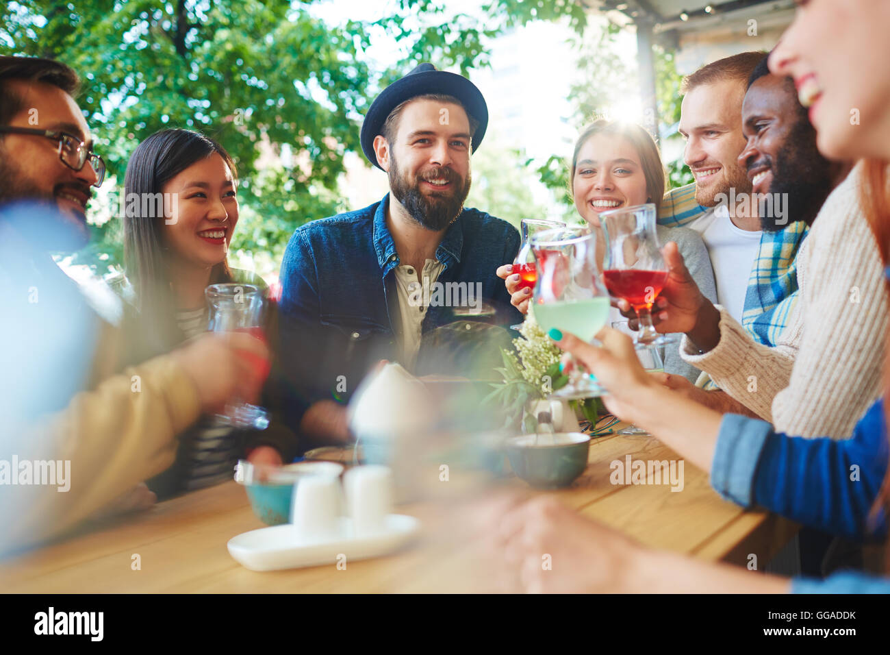 Meeting with friends Stock Photo - Alamy