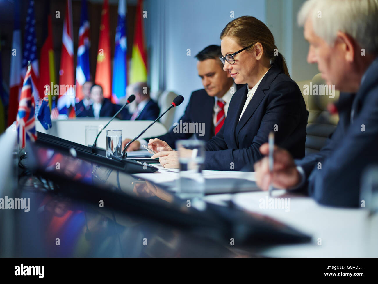 People at conference Stock Photo - Alamy