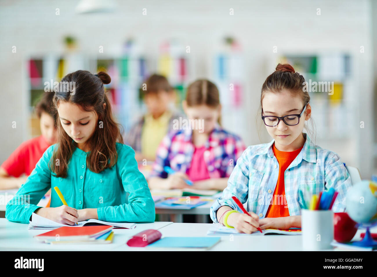 Exam at school Stock Photo - Alamy
