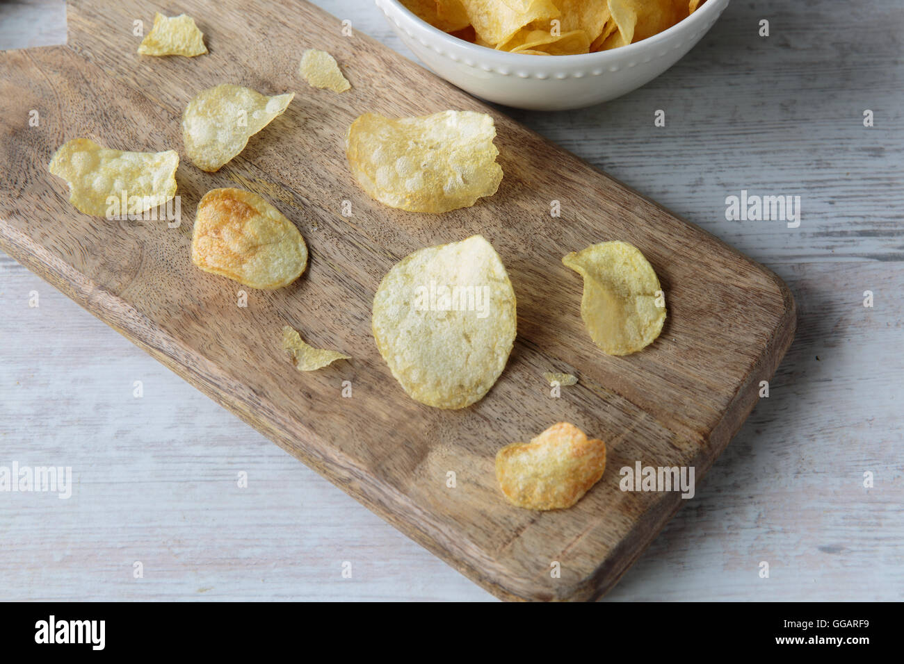 Chips fried potato snack hi-res stock photography and images - Alamy