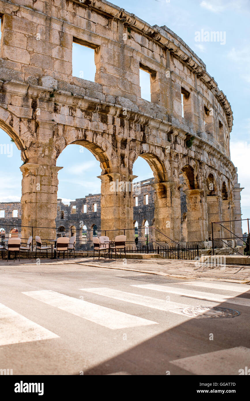 Amphitheatre in Pula city Stock Photo - Alamy