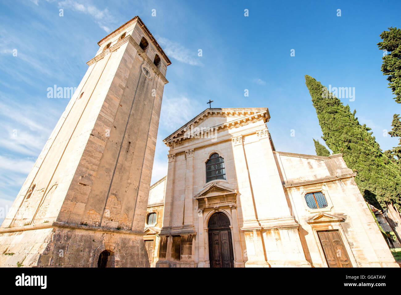 Cathedral in Pula city Stock Photo - Alamy