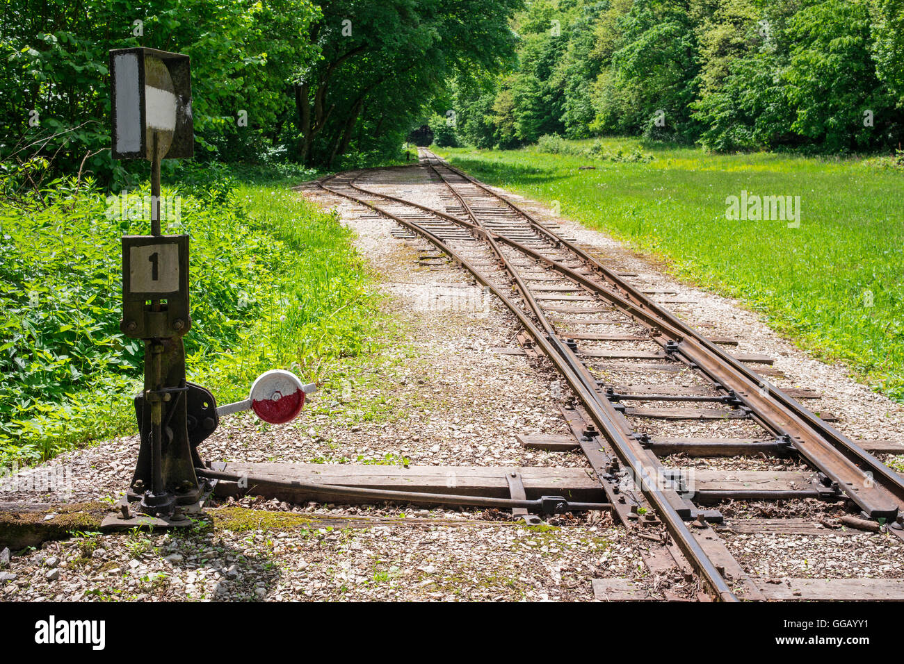 Old Railroad Track Switch Stock Photos & Old Railroad Track Switch ...