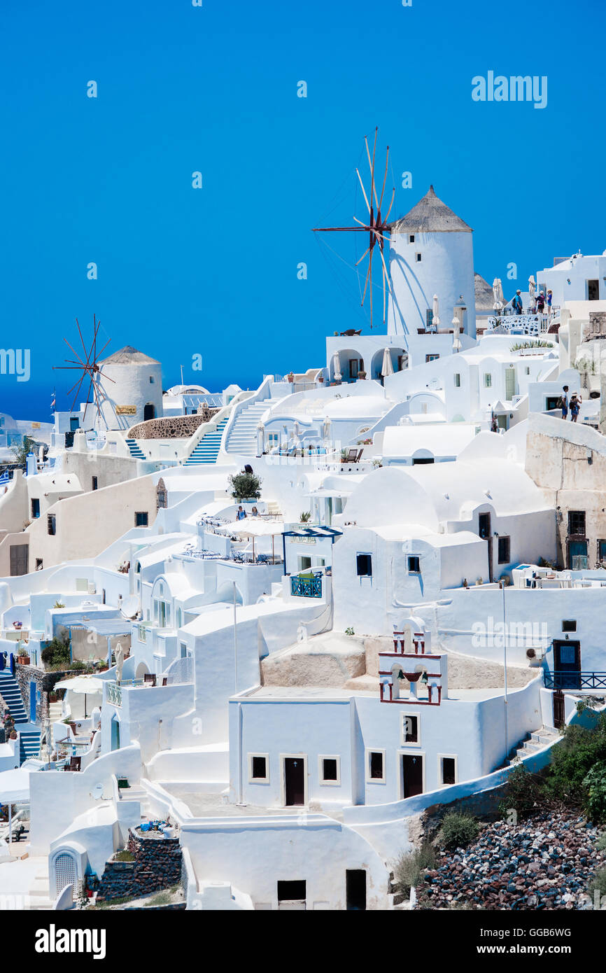 Windmill in Oia, Santorini, Greece Stock Photo - Alamy