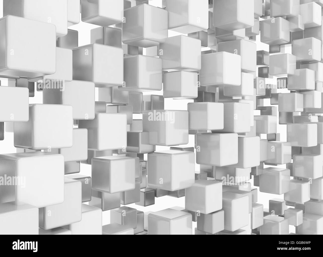 3D cubes background white Stock Photo - Alamy