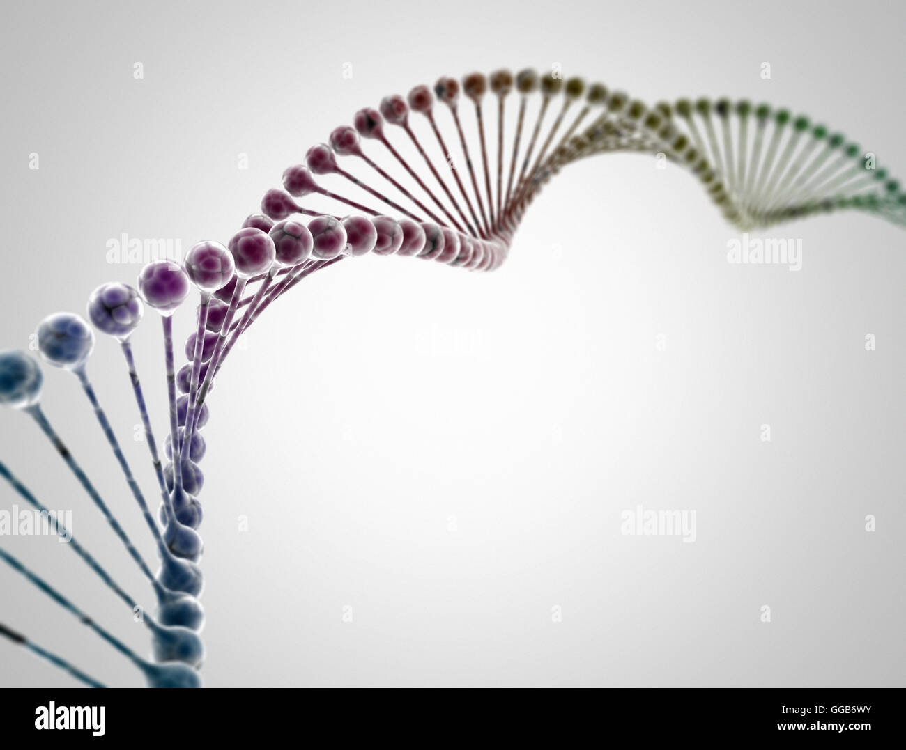 Multi color DNA strand. High detailed 3d render Stock Photo - Alamy