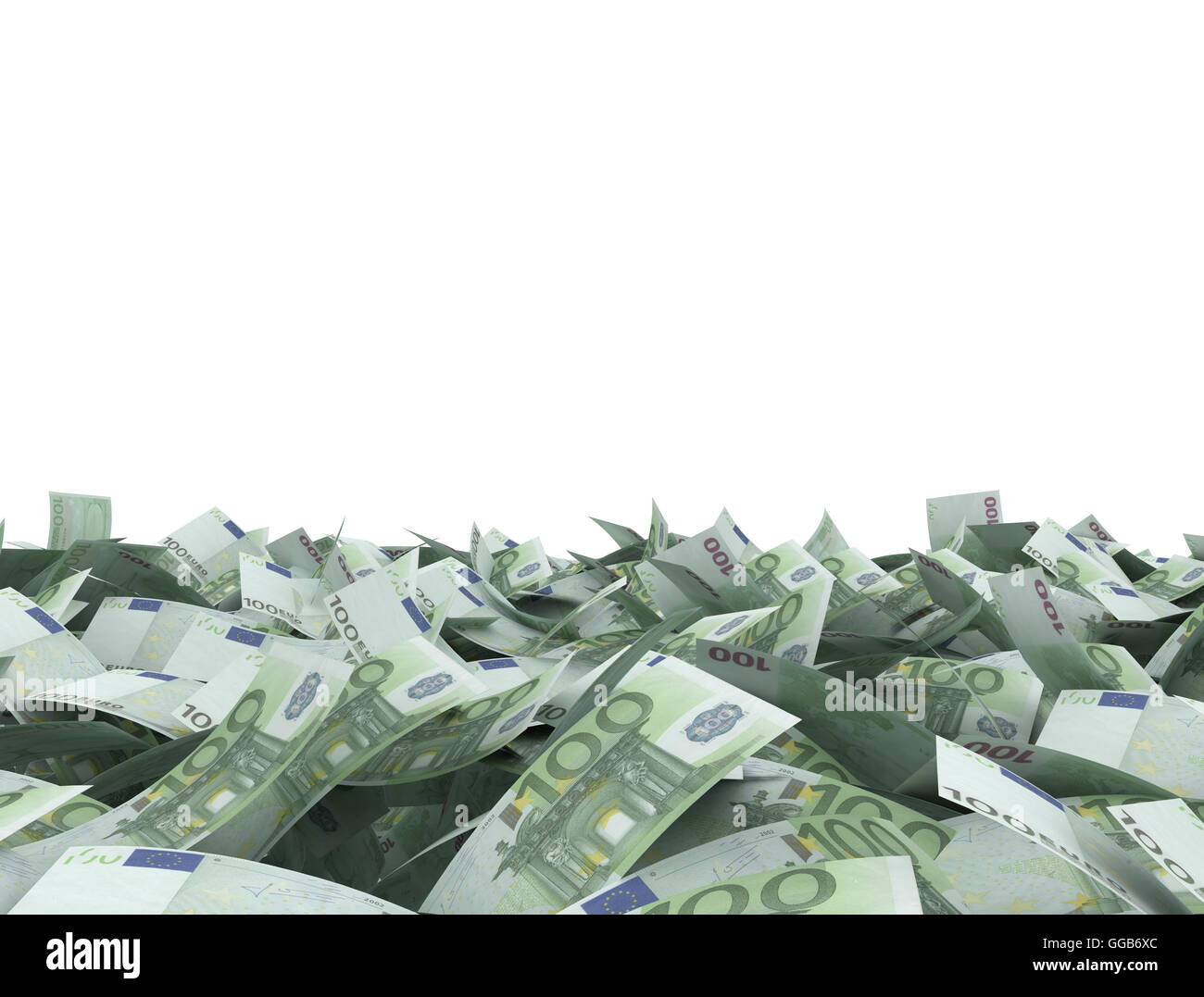 Euro 100 notes white background on white Stock Photo - Alamy