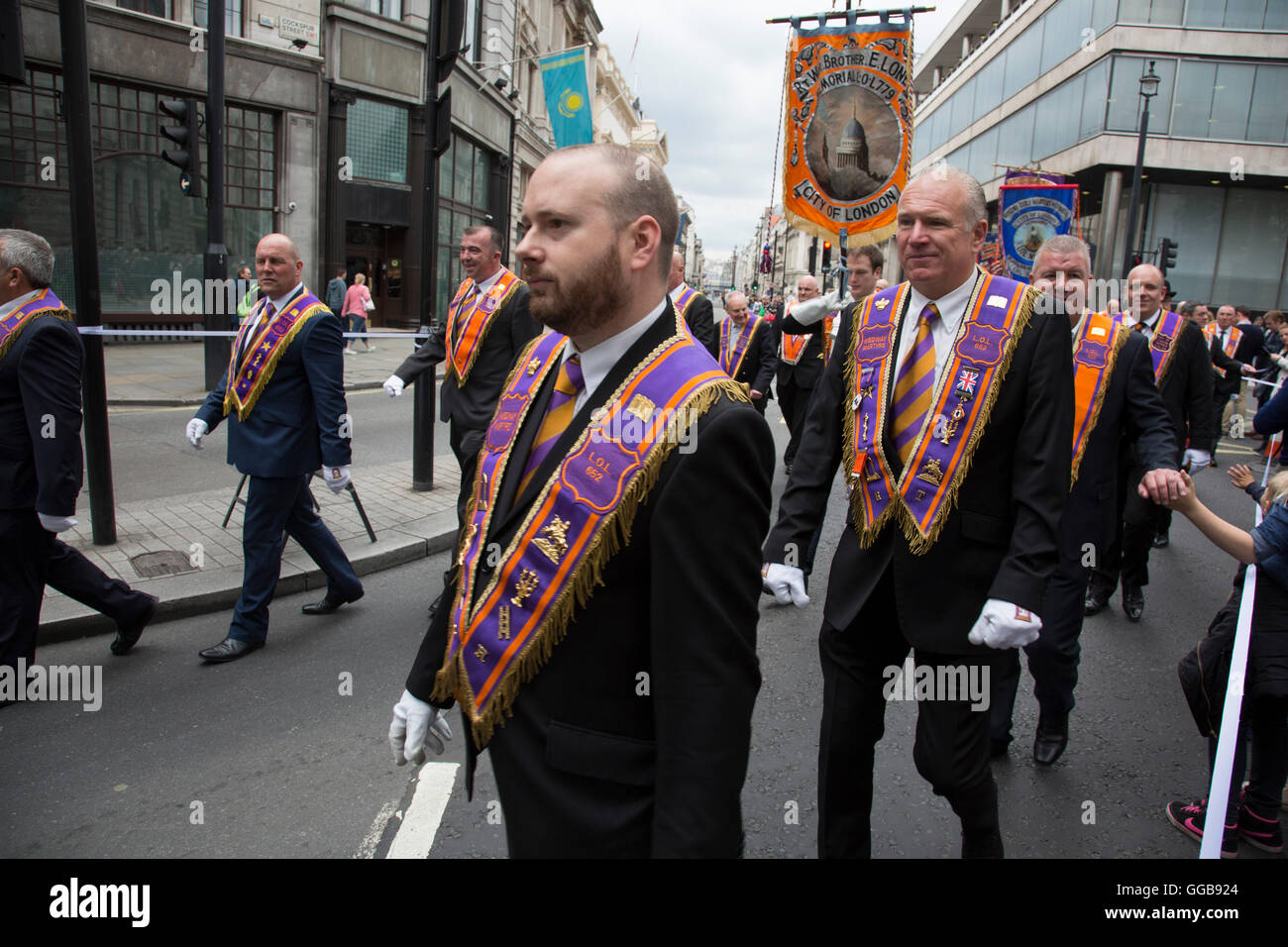Orangemen from the Grand Orange Lodge of England, Parade to mark H.M ...