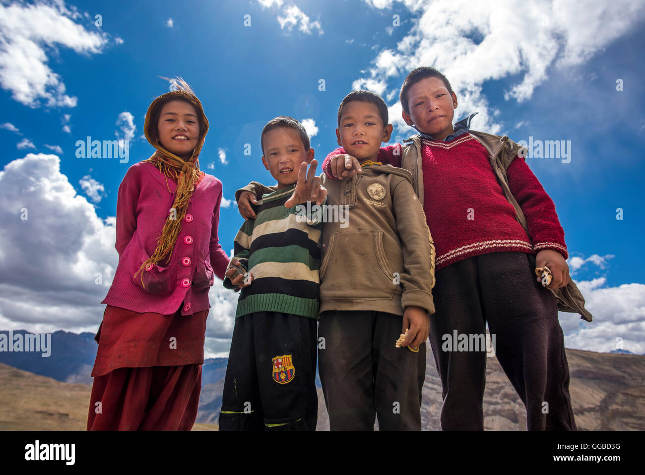 Village kids in India Stock Photo - Alamy