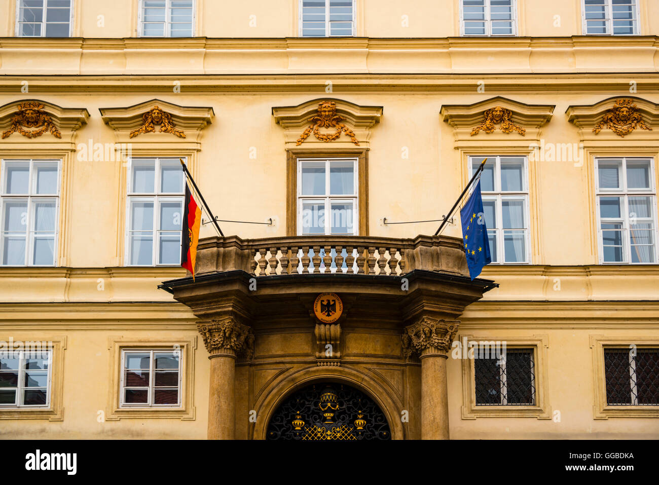 German Embassy, Prague Stock Photo - Alamy