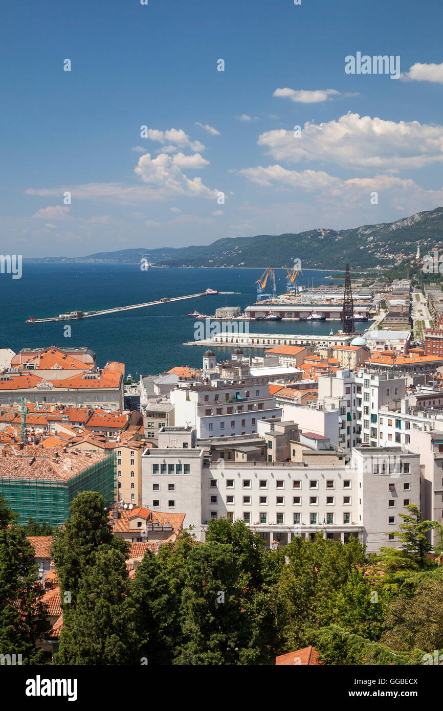 Townscape with harbour, Trieste Stock Photo - Alamy