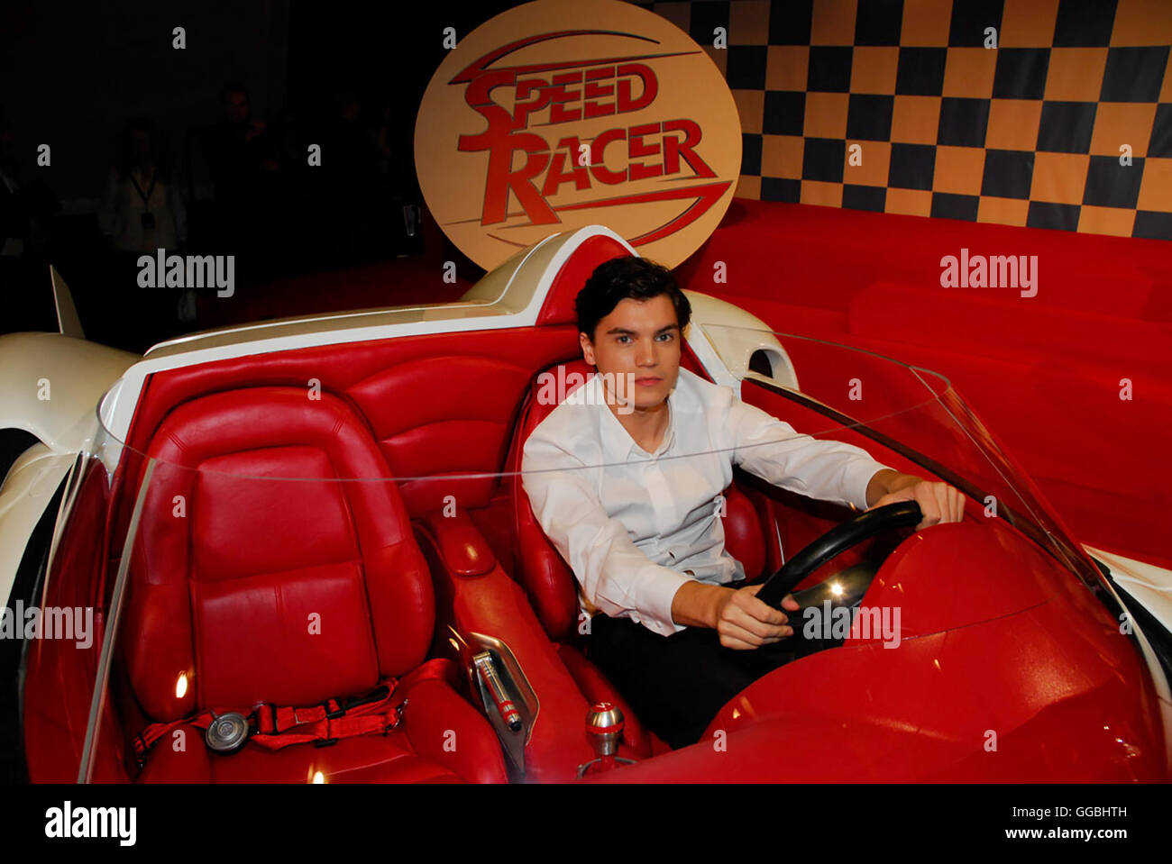 EMILE HIRSCH in the Mach 5 racing car cockpit, Speed Racer, Press ...