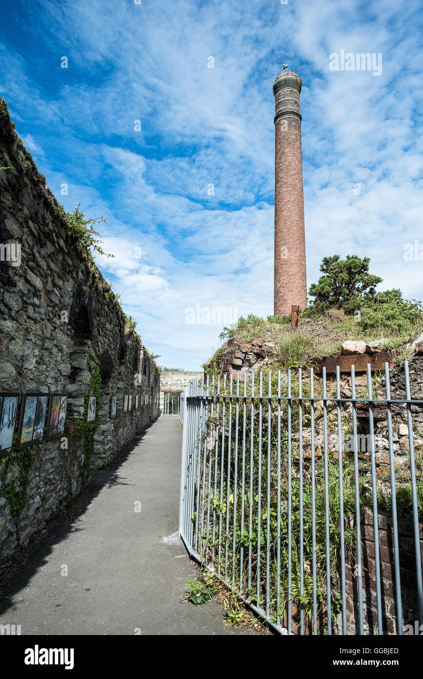 Old Brickwork, Holyhead Breakwater Country Park, tower and ruins with ...